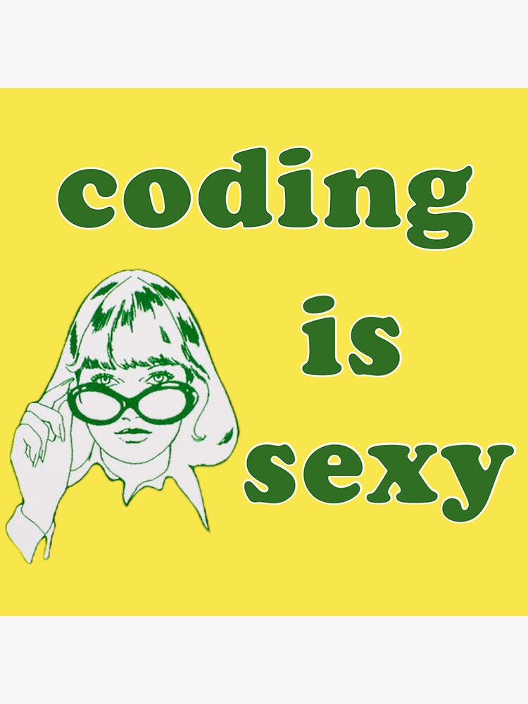 "coding is sexy" Sticker for Sale by koiiv | Redbubble