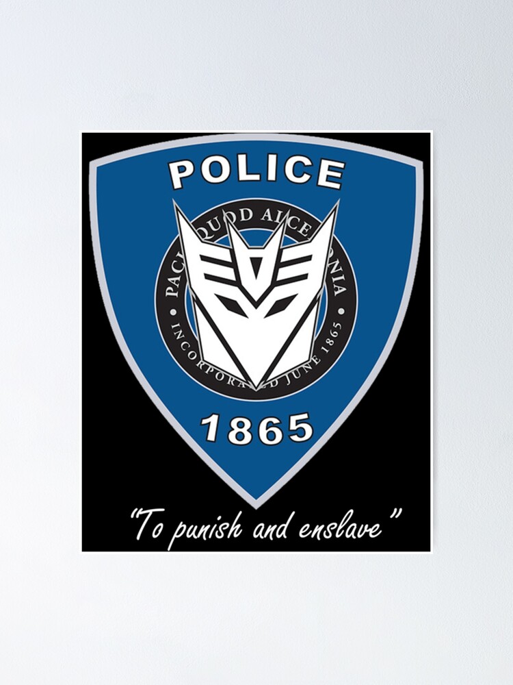 Decepticons Police Logo DECEPTICON POLICE SHIELD DECAL / STICKER 15