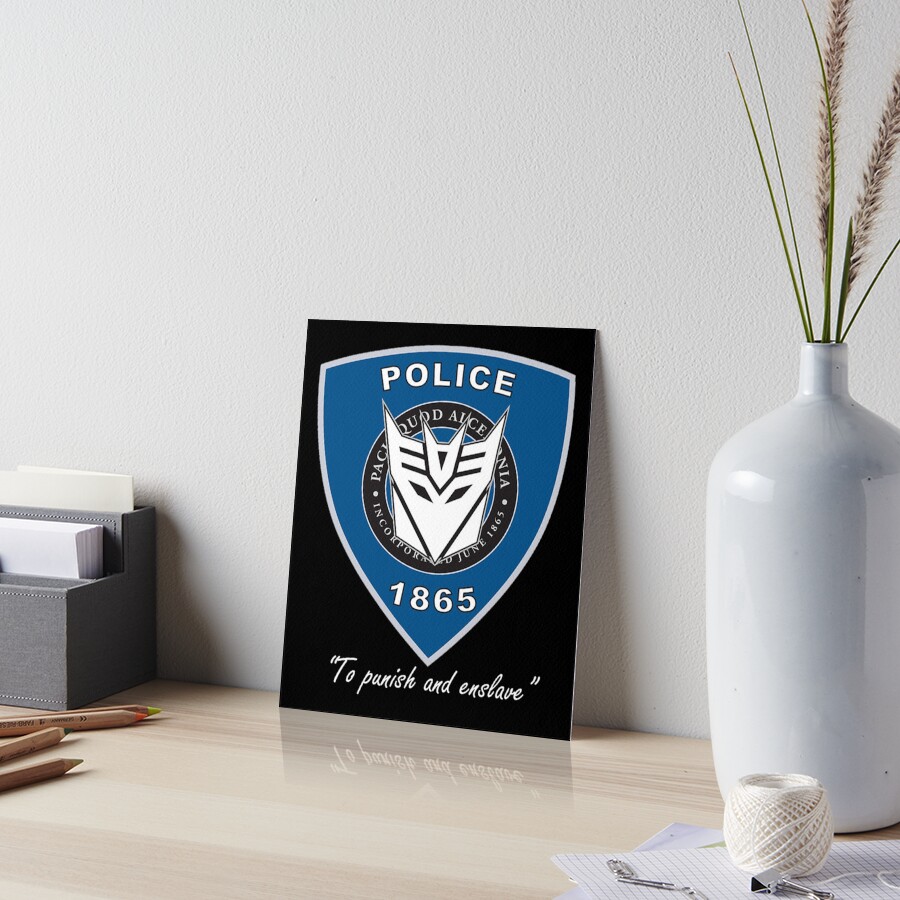 "Transformers Decepticon Barricade Police Decal To Punish _amp_ Enslave ...