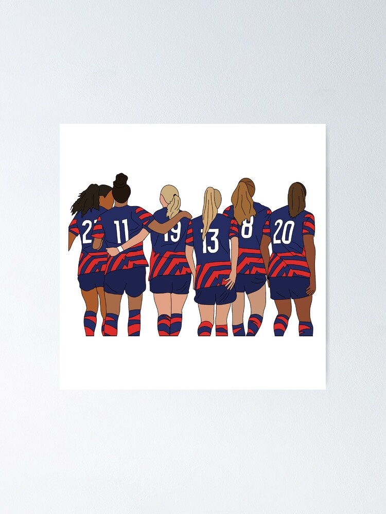 "USWNT Soccer Squad Goals" Poster for Sale by becca21 | Redbubble