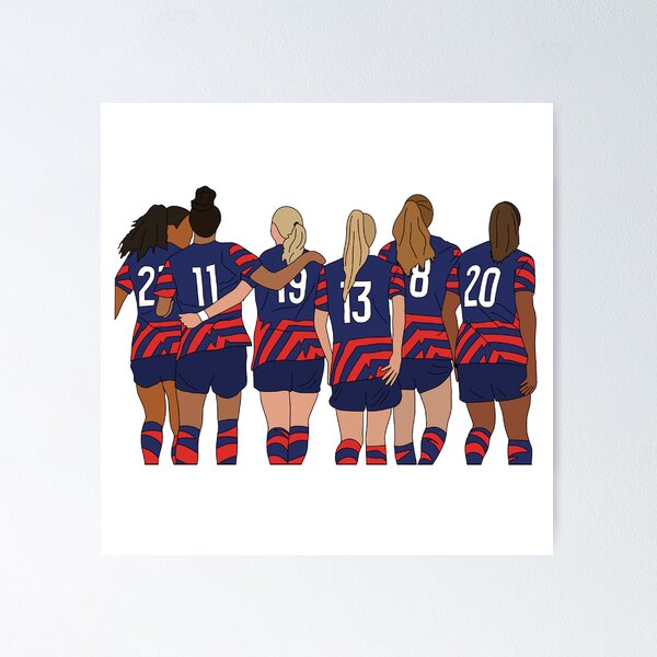 "USWNT Soccer Squad Goals" Poster for Sale by becca21 | Redbubble