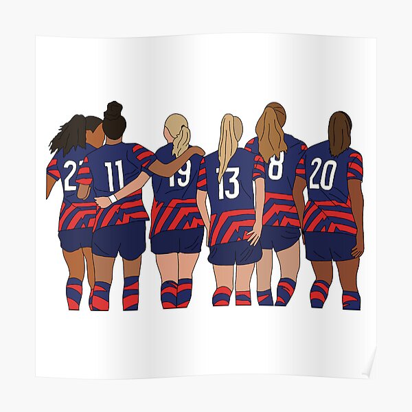 "USWNT Soccer Squad Goals" Poster for Sale by becca21 | Redbubble