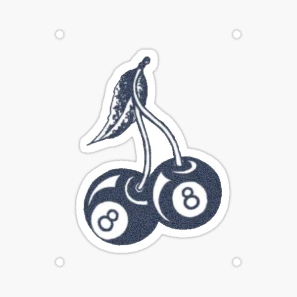 "8 Ball Cherry Tattoo Ink Art" Sticker for Sale by ArtGratiaAsh | Redbubble