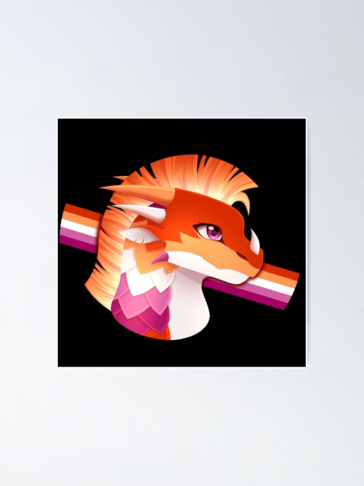 "Lesbian Pride Dragon" Poster for Sale by Phoenix-Art-7 | Redbubble