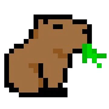 "Capybara Pixel Art" Sticker for Sale by michelles2321 | Redbubble