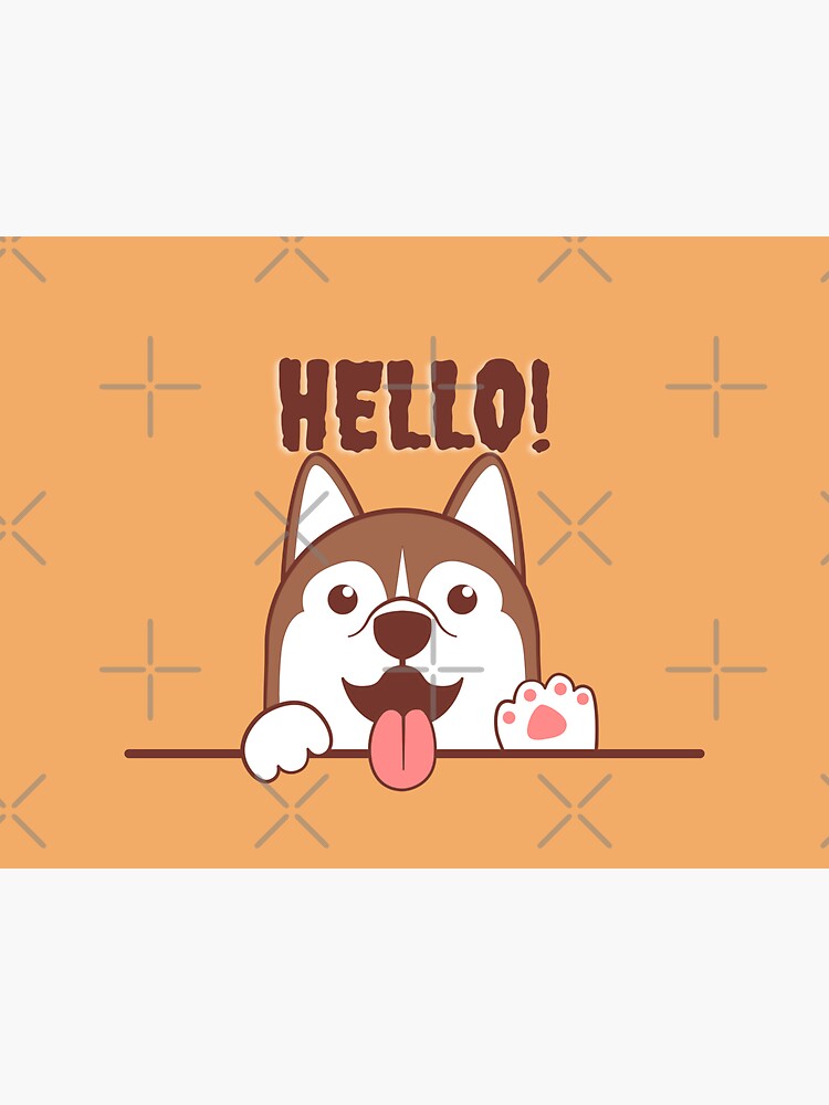 "affectionate dog saying hello." Sticker for Sale by isaac2021 | Redbubble