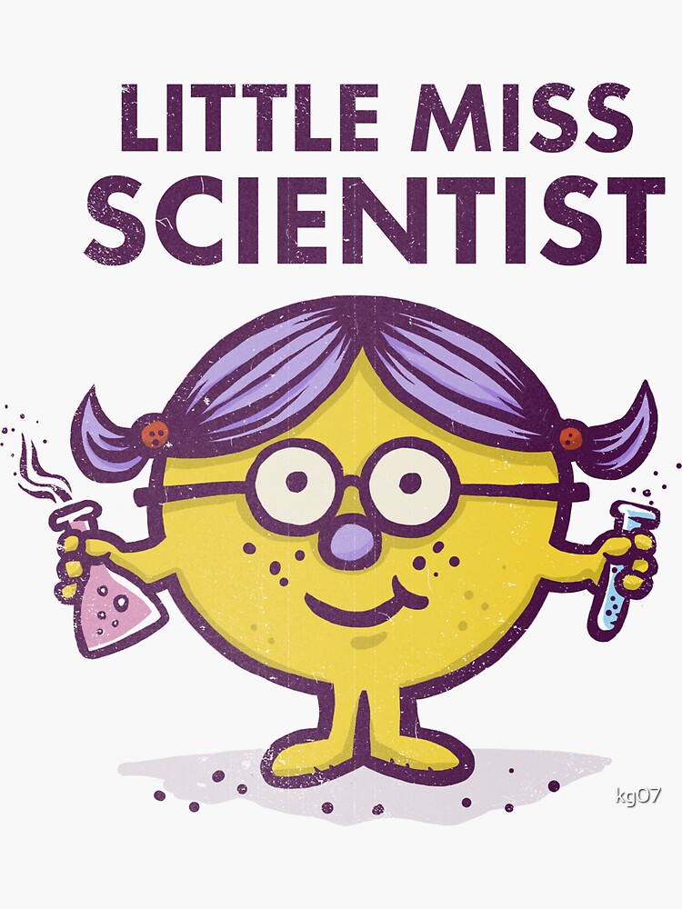 "Little Miss Scientist" Sticker for Sale by kg07 | Redbubble