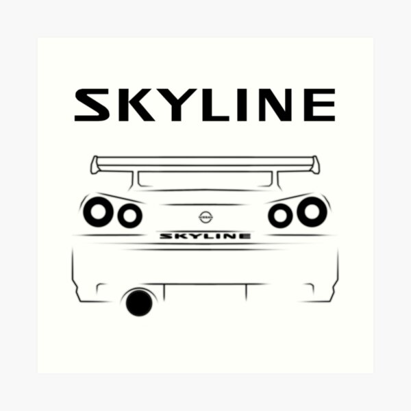 "Skyline R34 Black No Background" Art Print for Sale by ShinDoro ...