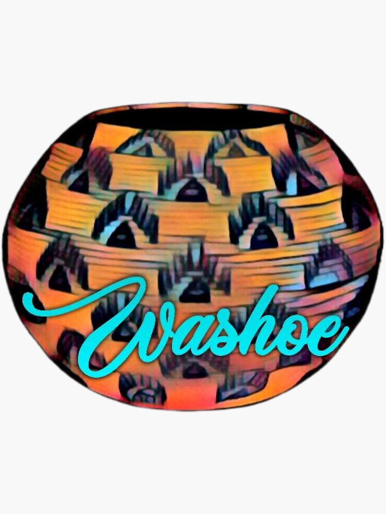 "Washoe pride with basket " Sticker for Sale by Moxieluv | Redbubble