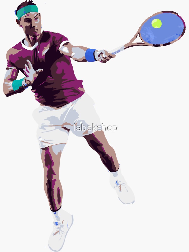 "rafael nadal " Sticker for Sale by labakshop | Redbubble