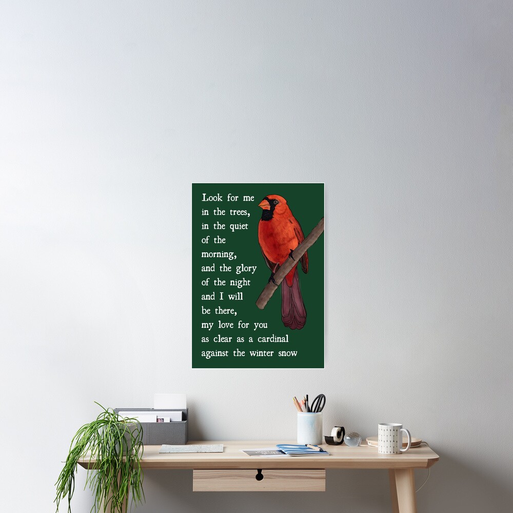 "Loved One Cardinal Condolence Message and Illustration" Poster for ...