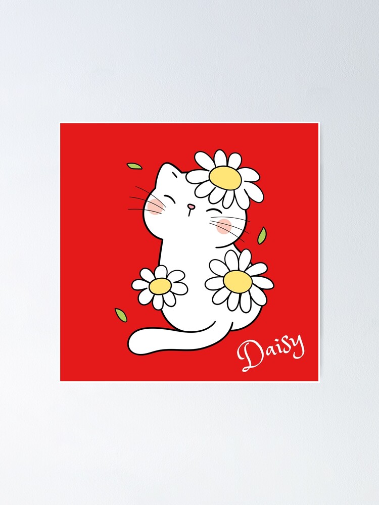 "Kitten Daisy" Poster for Sale by SLOGANS-2024 | Redbubble