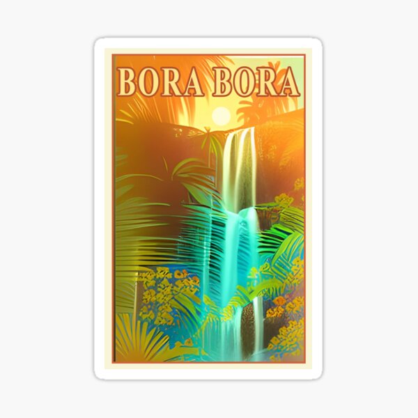 "French Polynesia Fijian Sagan Bora Bora Tahiti " Sticker for Sale by ...