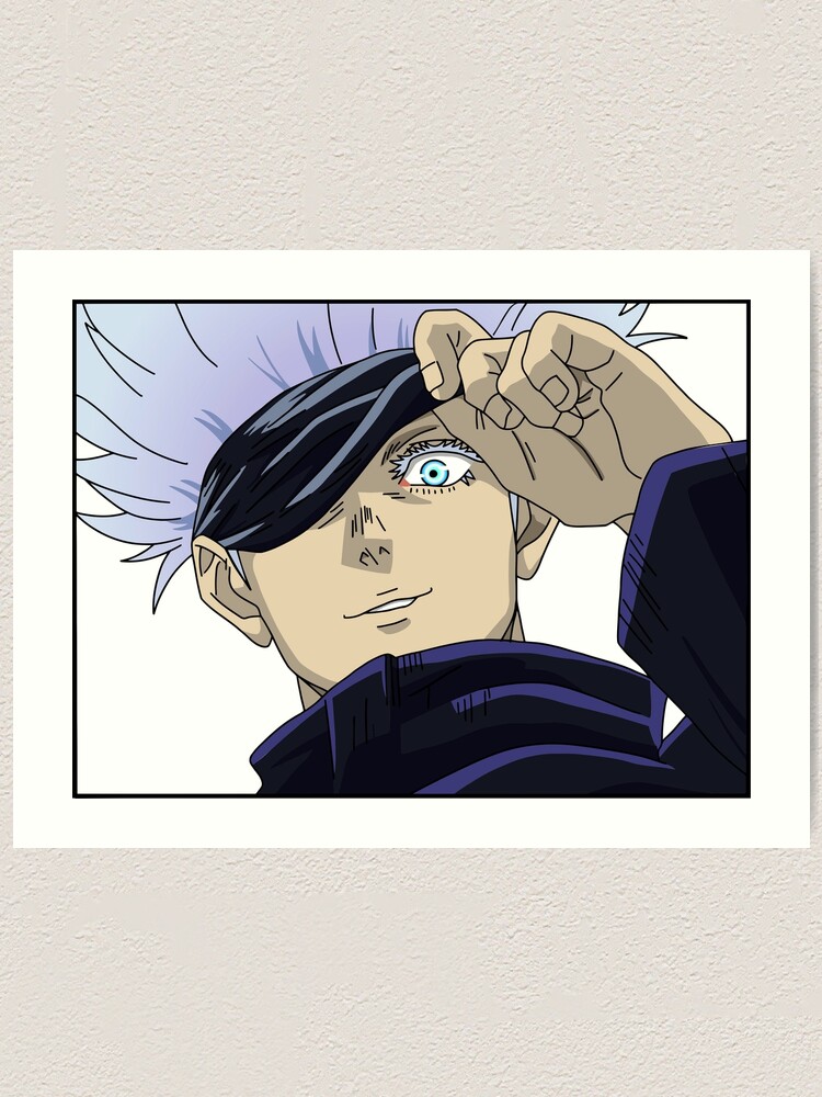 "Jujutsu kaisen gojo satoru side peeker" Art Print for Sale by ...