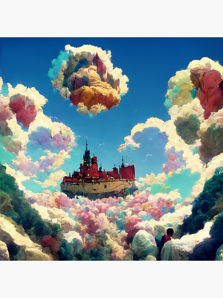 "Cloud Castle" Sticker for Sale by Art-Assemblage | Redbubble