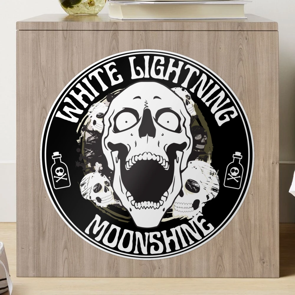 White Lightning Moonshine Stickers Stickers – Moonshine Mfg
