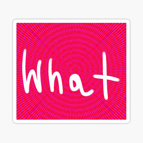 "What (1)" Sticker for Sale by pigeonclown | Redbubble