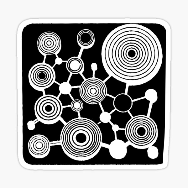 "Vintage Atom design" Sticker by mdmarkovic | Redbubble