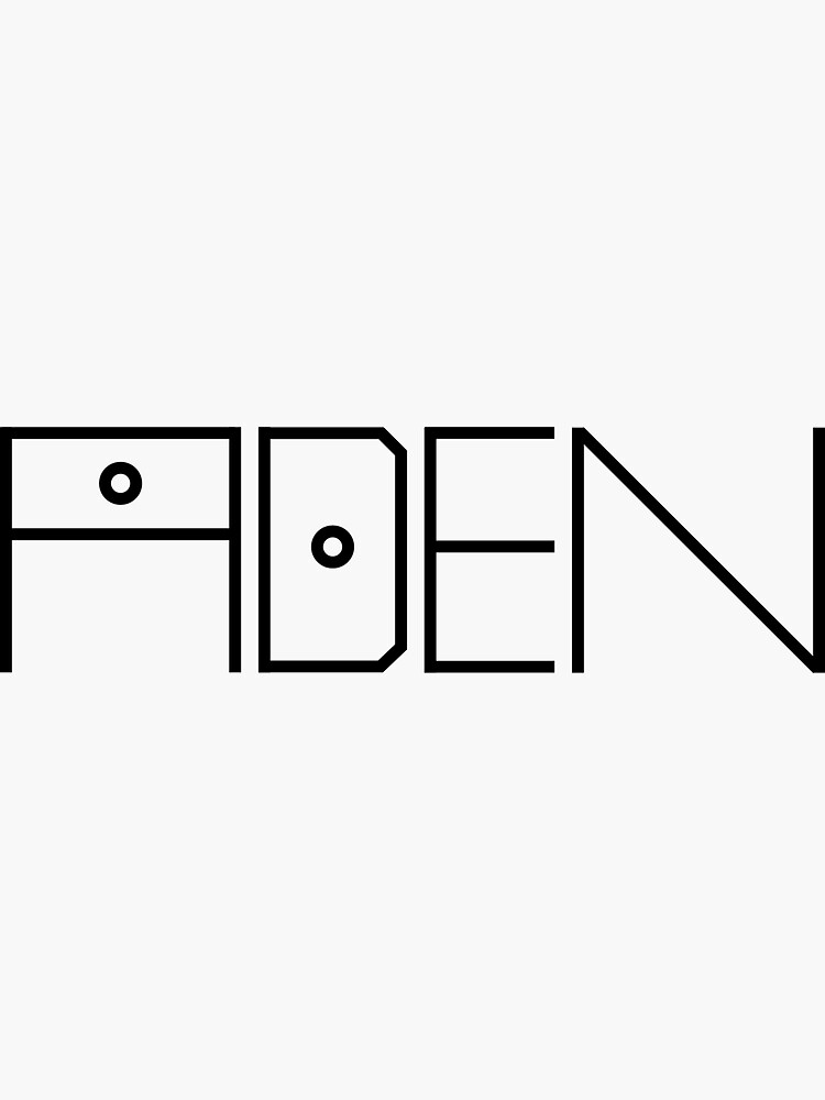 "Name - Aden" Sticker for Sale by kangaroo12 | Redbubble