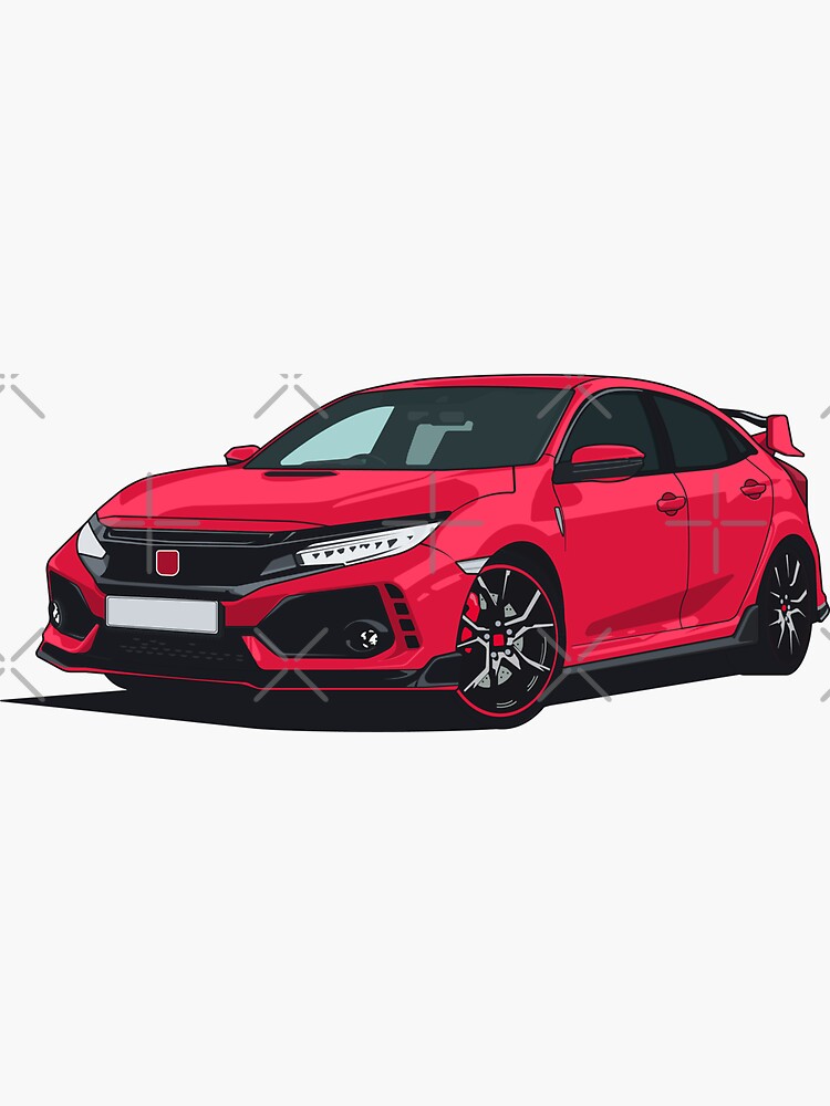"Red Type R" Sticker for Sale by KamhArts | Redbubble