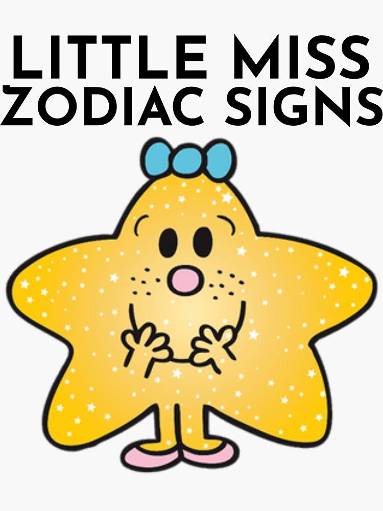 "Little Miss Zodiac Signs" Sticker for Sale by BoldNFresh | Redbubble