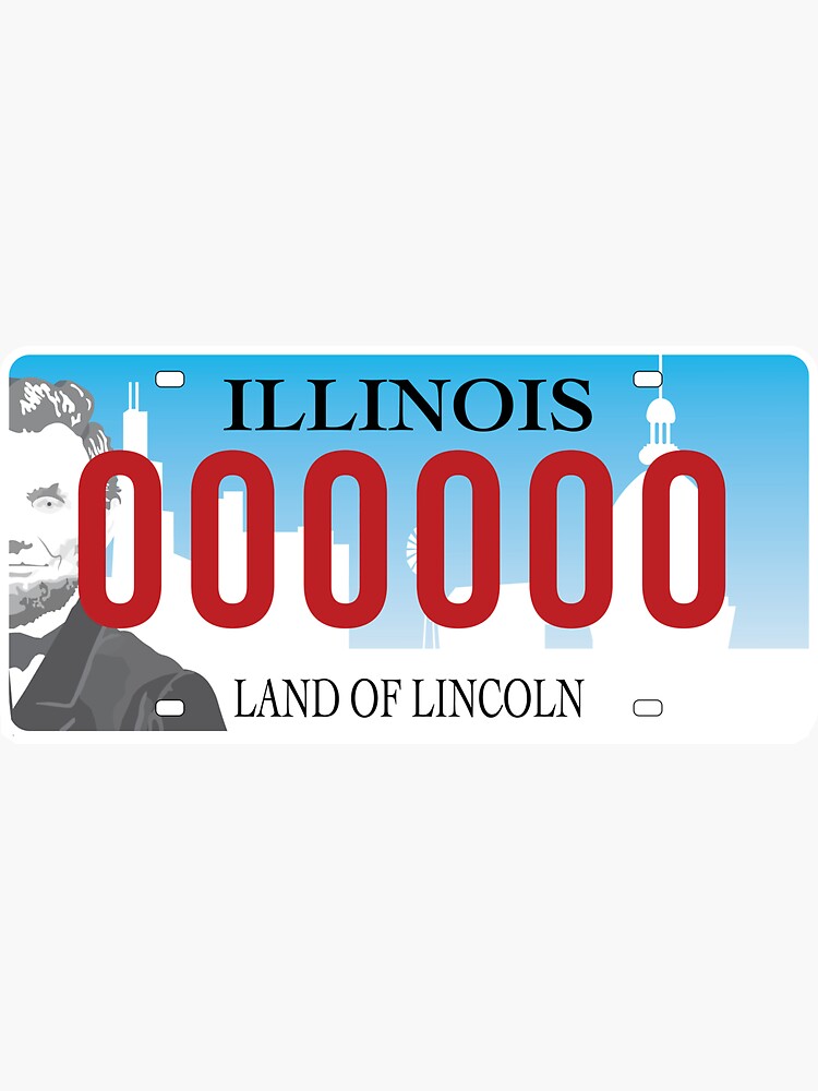 "illinois license plate" Sticker for Sale by taylorjficker | Redbubble