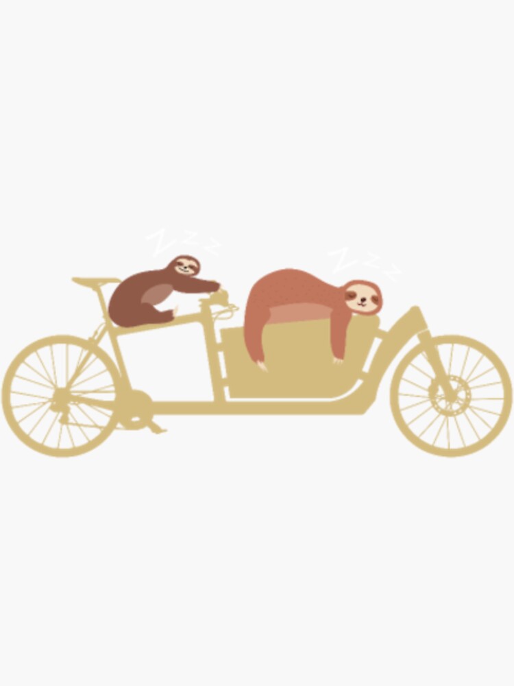 "Cargo Bike for sloths" Sticker for Sale by TumbleweedPress | Redbubble
