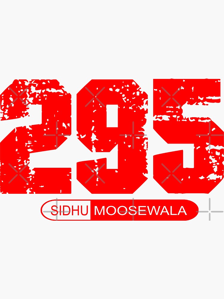 "295 Sidhu Moosewala " Sticker for Sale by vpaints | Redbubble