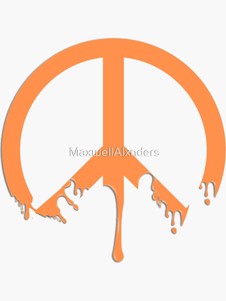 "Liquid Peace Sign" Sticker for Sale by MaxwellAlxnders | Redbubble