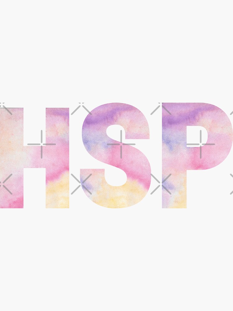 "HSP Pink Watercolor Letters" Sticker for Sale by HSPgiftshop | Redbubble