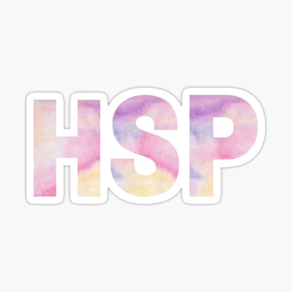 "HSP Pink Watercolor Letters" Sticker for Sale by HSPgiftshop | Redbubble
