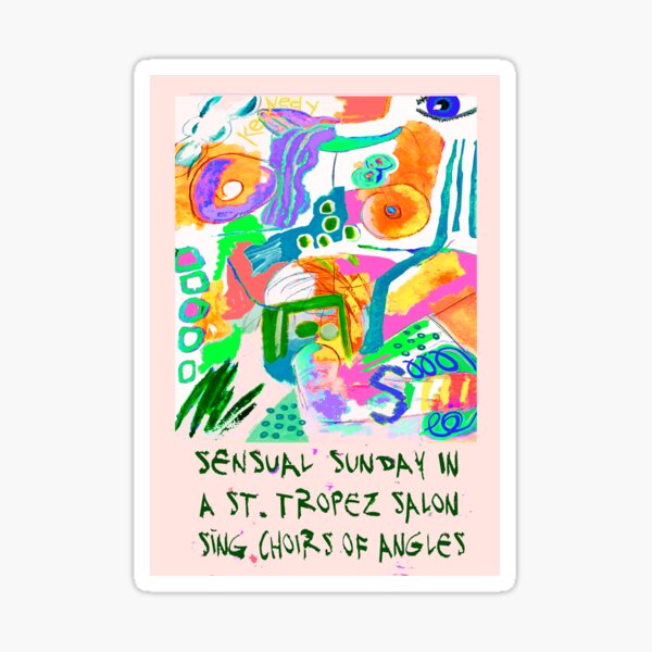 "ABCs for adults; alphabet art meets abstract expressionism" Sticker ...