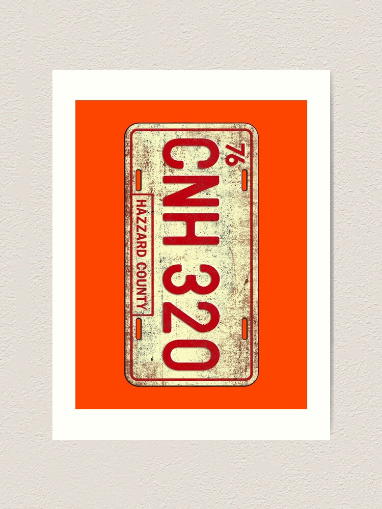 "Dukes of Hazzard - General Lee License Plate" Art Print for Sale by ...