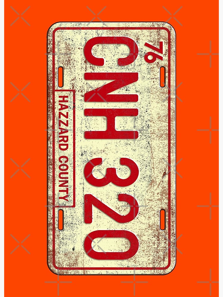 "Dukes of Hazzard - General Lee License Plate" Art Board Print for Sale ...