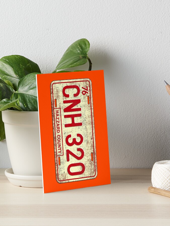 "Dukes of Hazzard - General Lee License Plate" Art Board Print for Sale ...