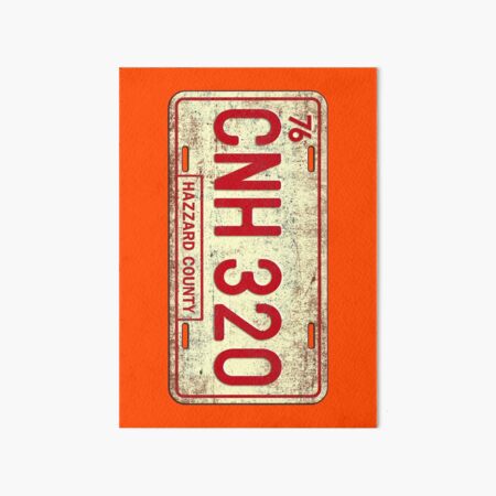 "Dukes of Hazzard - General Lee License Plate" Art Board Print for Sale ...