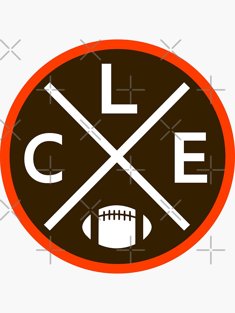 "Retro Cleveland Football Emblem Vintage CLE" Sticker for Sale by ...