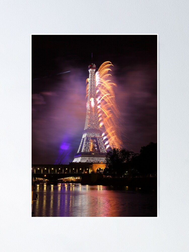 Póster «París, Panache rosa de la Torre Eiffel» de remos | Redbubble