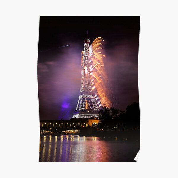 Póster «París, Panache rosa de la Torre Eiffel» de remos | Redbubble