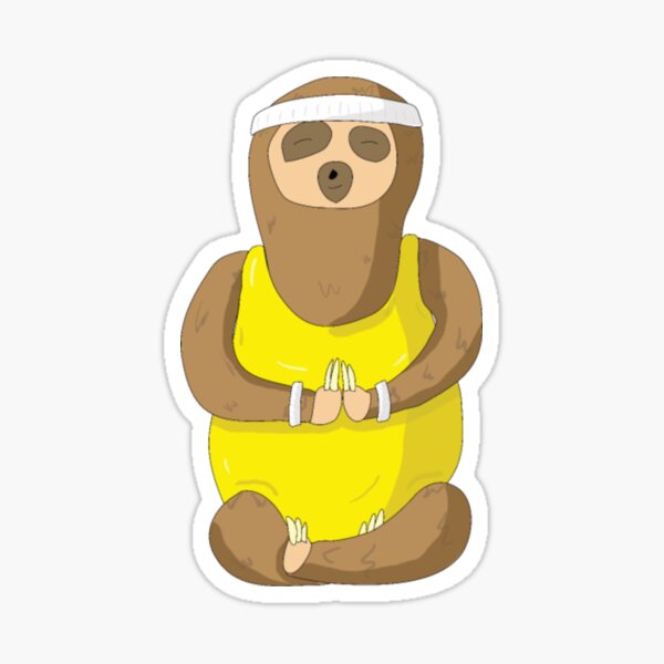 "Sloth Sport" Sticker for Sale by Staykider | Redbubble