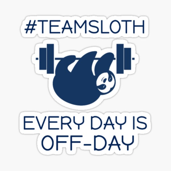 "Sloth Squad Lifting Weightlifting" Sticker for Sale by Staykider ...