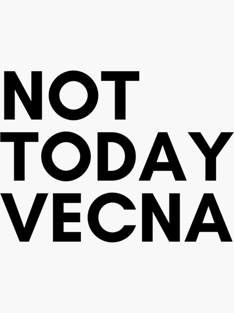 "Stranger Things Not Today Vecna Shirt " Sticker for Sale by NaftulHan ...