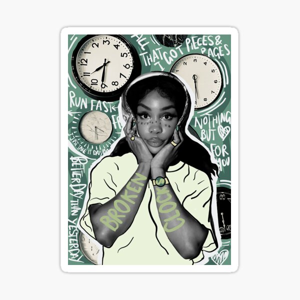 "broken clock" Sticker for Sale by grondoziloma | Redbubble