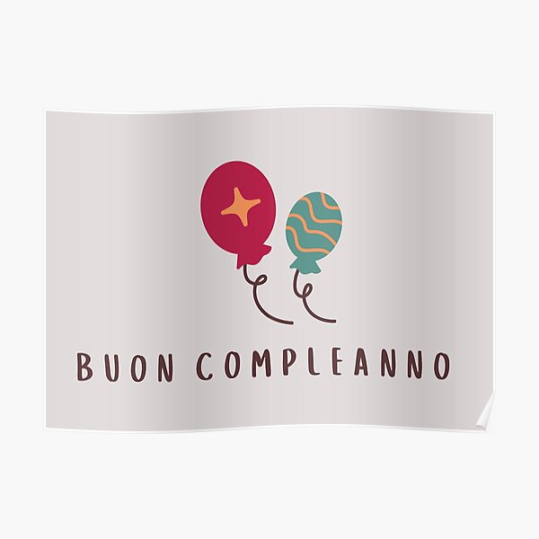"Buon Compleanno (Biglietto di auguri) balloons Italian Birthday ...