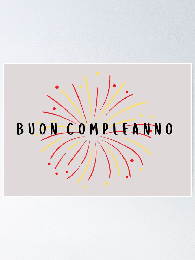 "Buon Compleanno, happy birthday in Italian (Biglietto di auguri ...