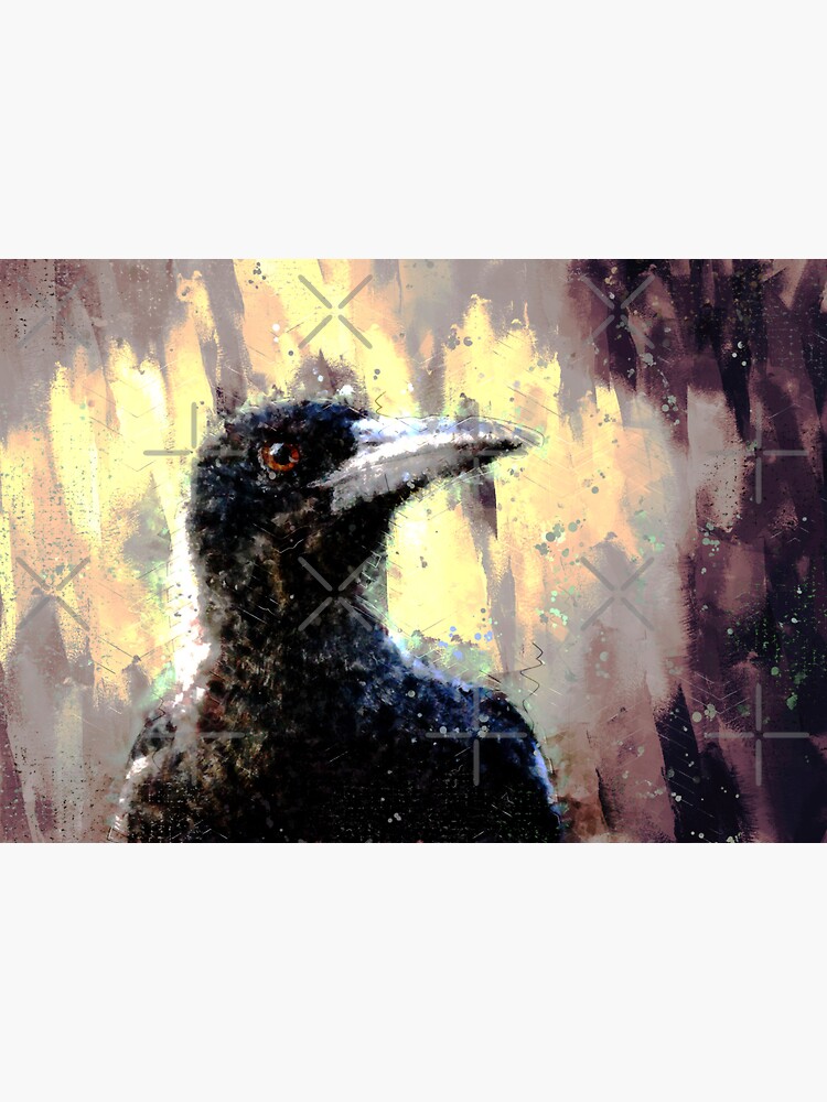 "Magpie Stare - Digital Art" Sticker for Sale by sjphotocomau | Redbubble