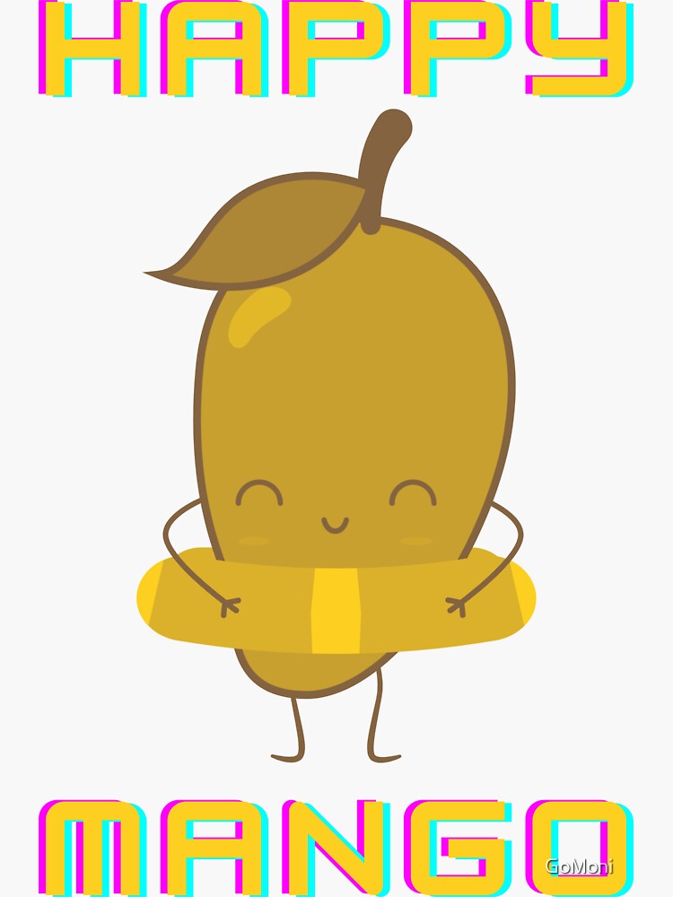 "HAPPY MANGO" Sticker for Sale by GoMoni | Redbubble
