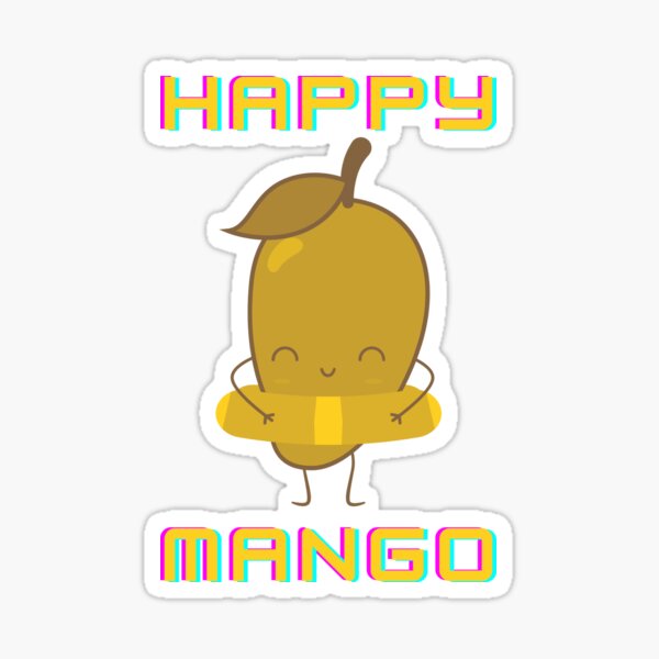 "HAPPY MANGO" Sticker for Sale by GoMoni | Redbubble