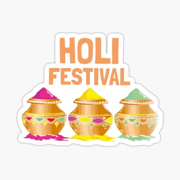 "happy holi " Sticker for Sale by DreamArcade | Redbubble