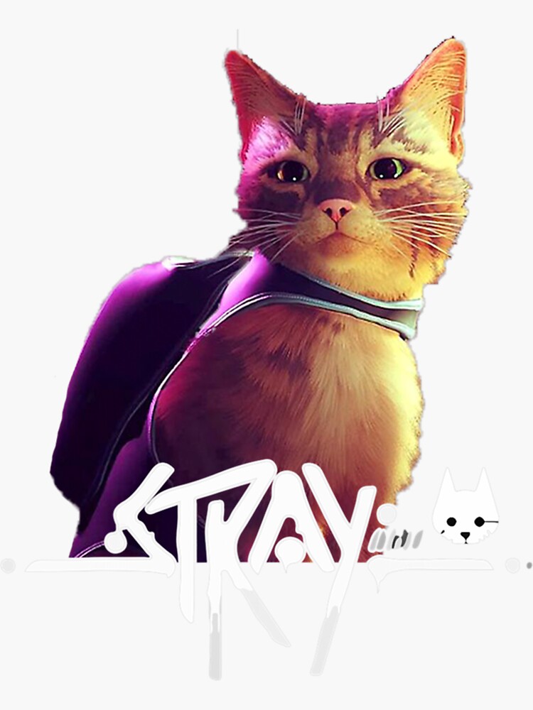 "stray game stray video game " Sticker for Sale by aGlamdesign | Redbubble